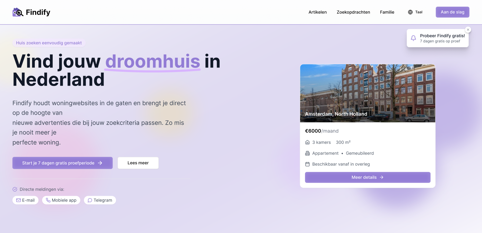 Findify - De slimme manier om een nieuw huis te vinden in Nederland